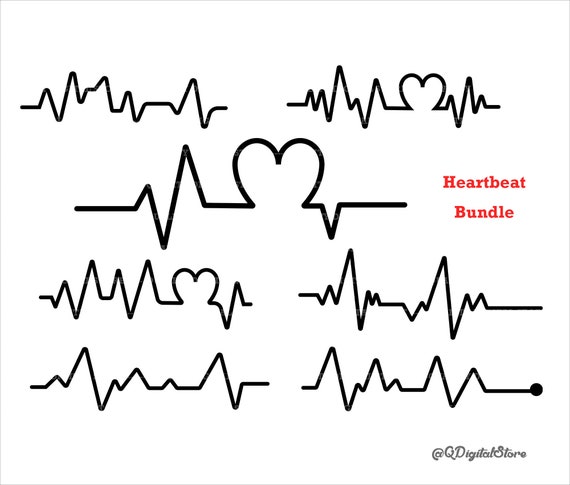Heartbeat Svg Bundle Heart Beat Svg Heartbeat Clipart - Etsy