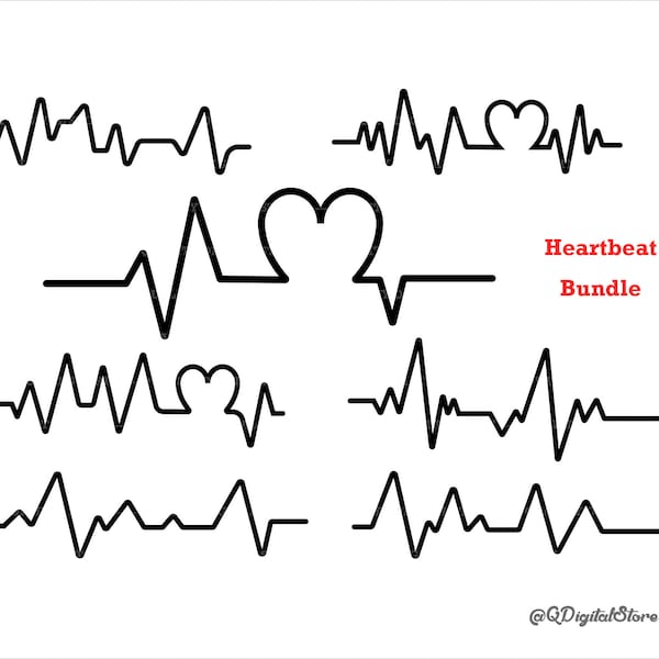 Heart Beat Svg - Etsy