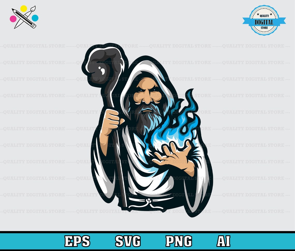 Wizard Svg Wizard T-shirt Design Svg Wizard Graphic Vector - Etsy