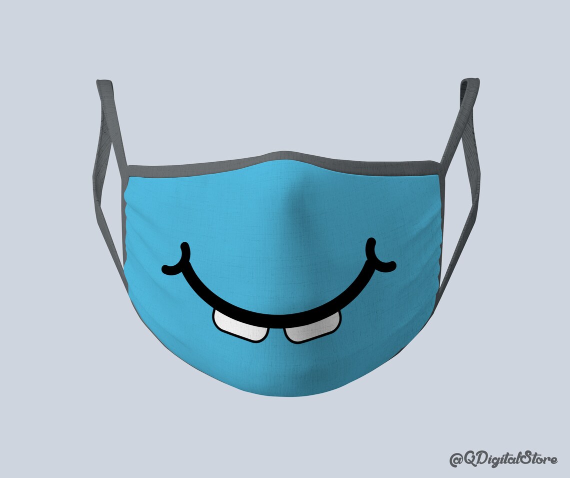 Funny Mouth Design for Face Mask 16 Smile Mask Svg Comic | Etsy