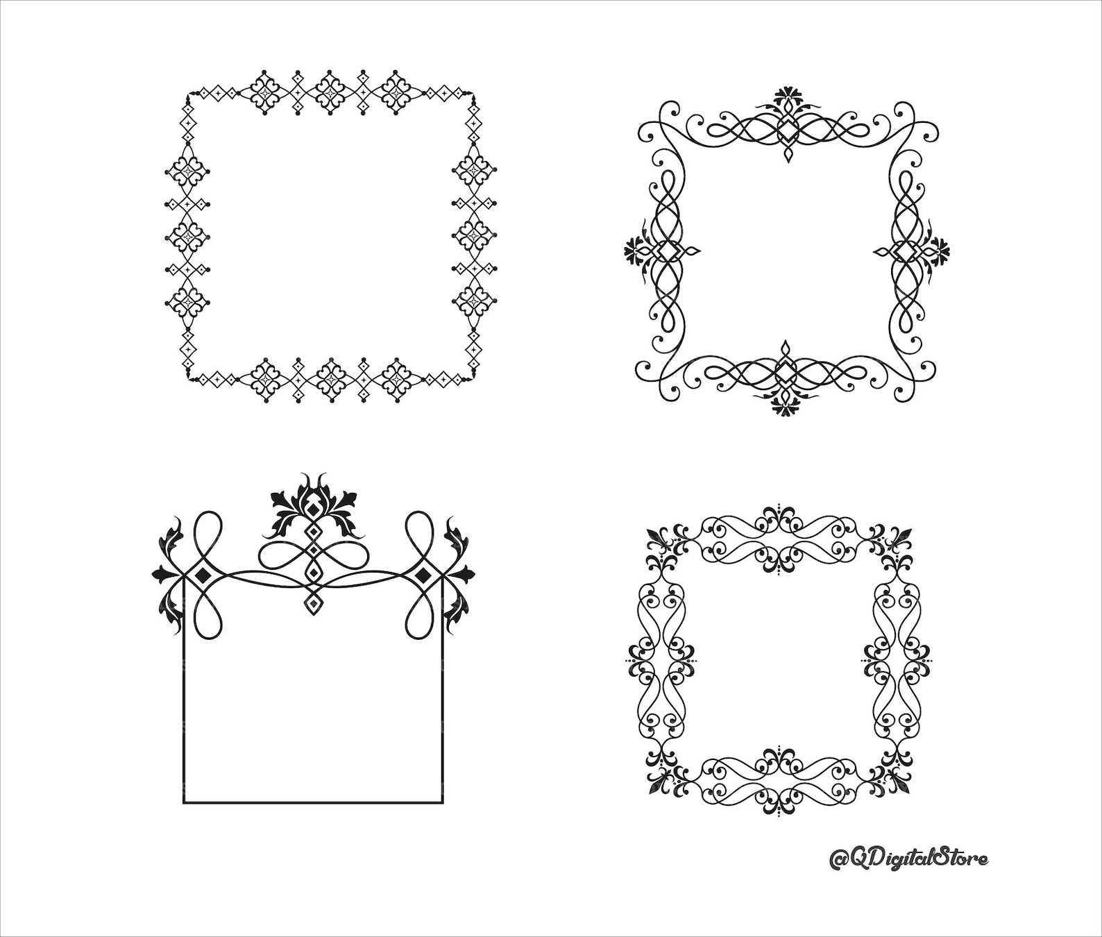 Frame Svg Vintage Frame Svg Decorative Frame Clipart - Etsy