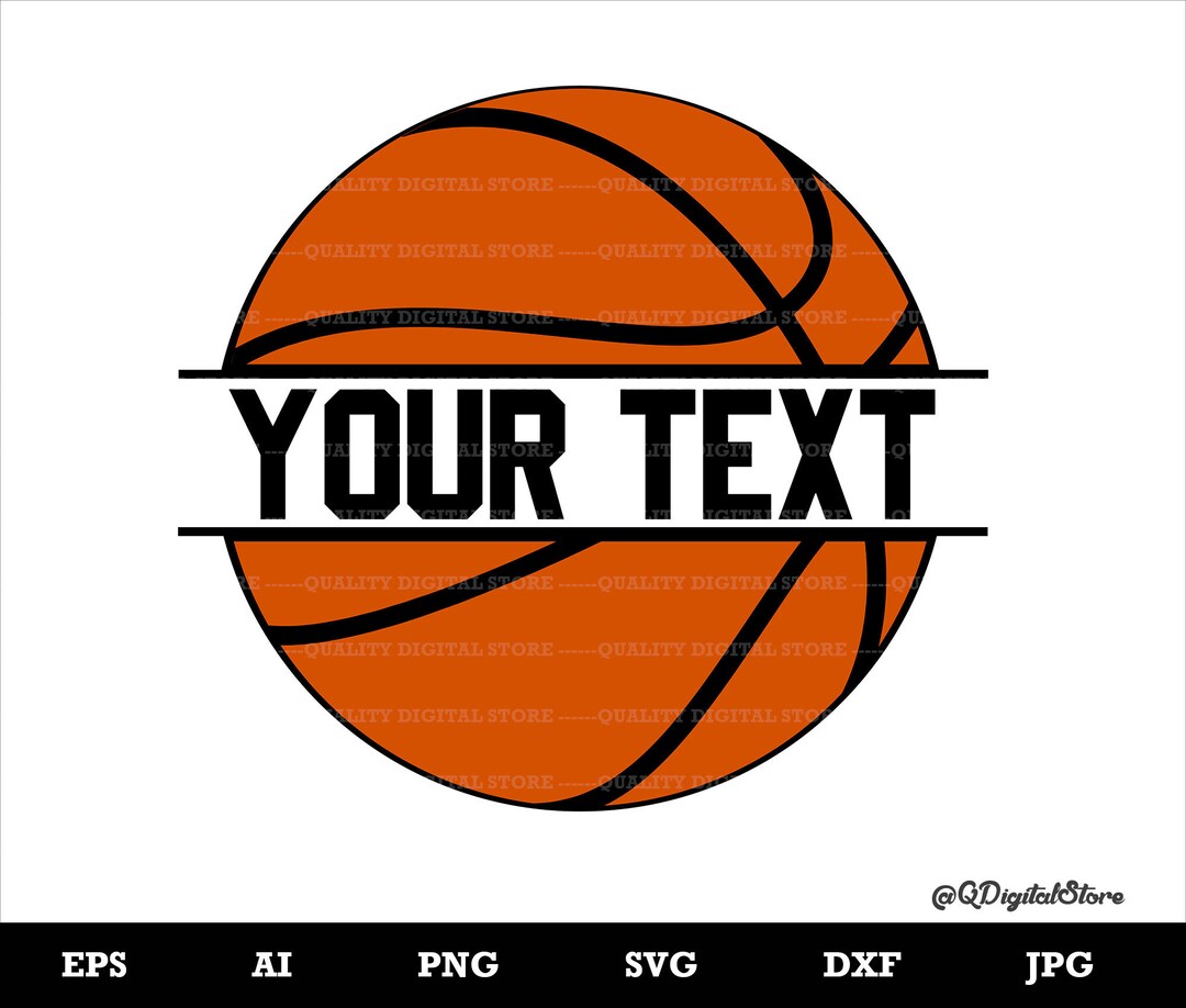 Split Basketball Svg, Basketball Svg - Dxf - Eps - Png - Basketball Cut ...