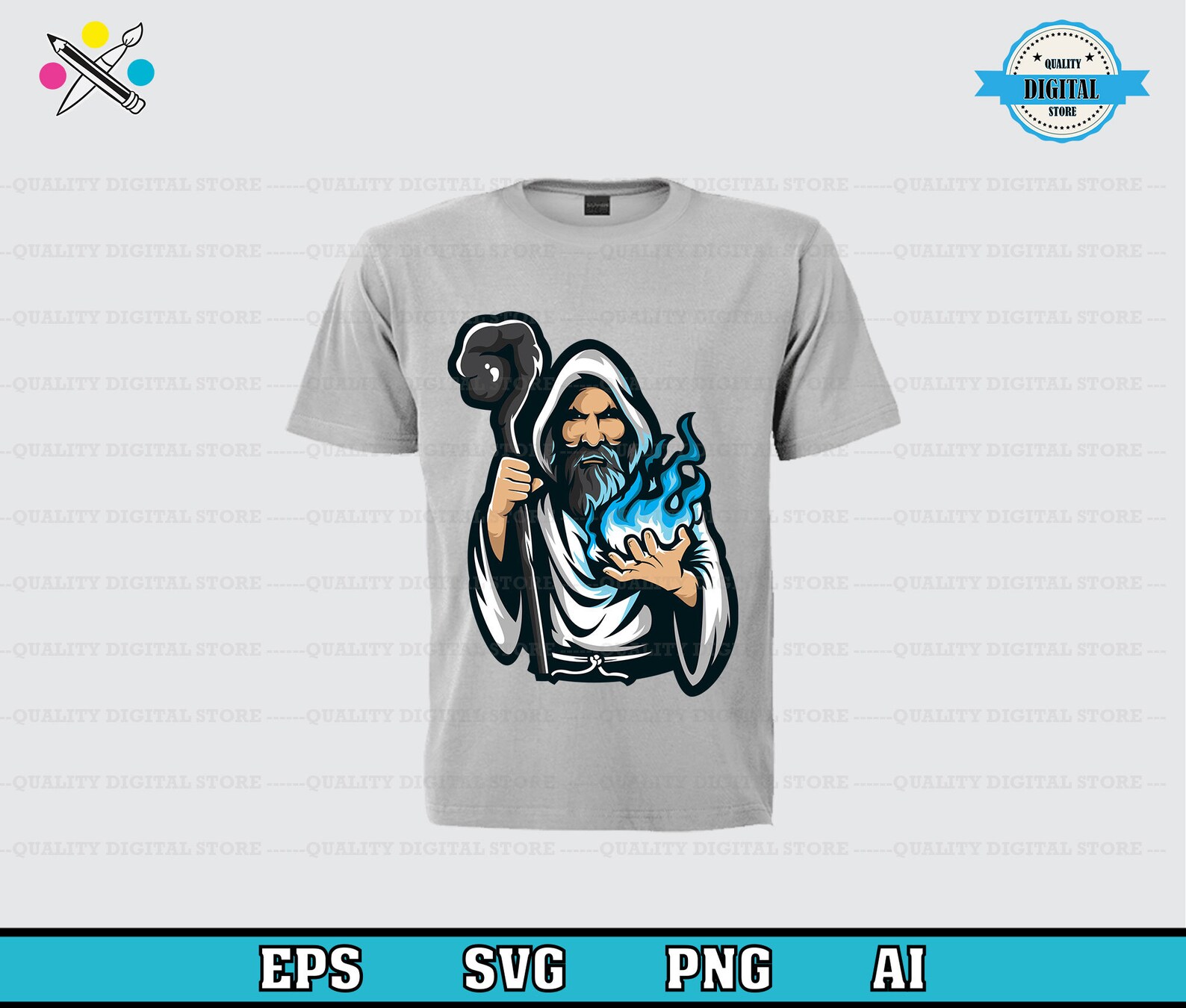 Wizard Svg Wizard T-shirt Design Svg Wizard Graphic Vector - Etsy