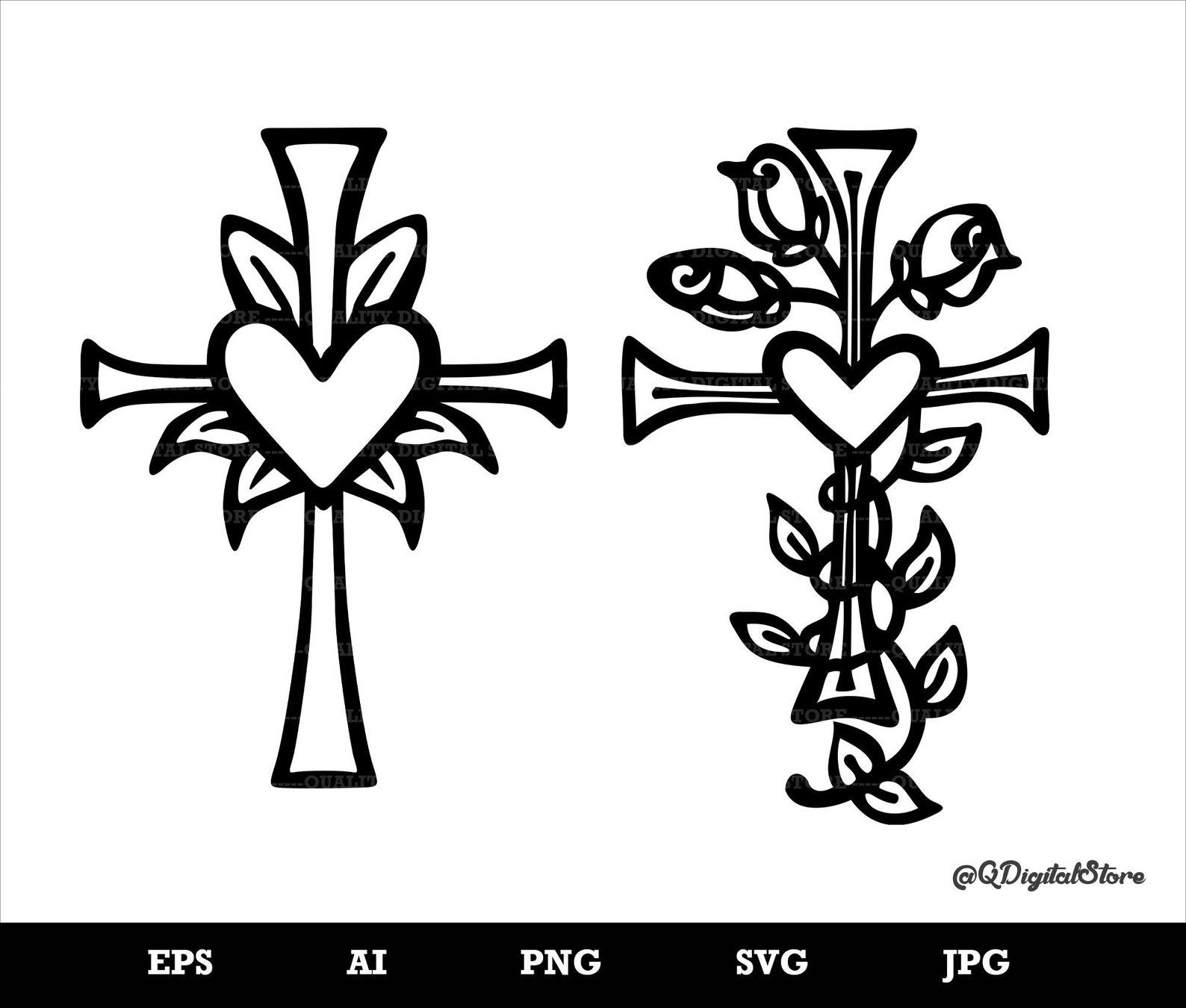 Cross Svg,floral Cross Svg, Cross Clipart, Christian Svg,cross Cut File ...