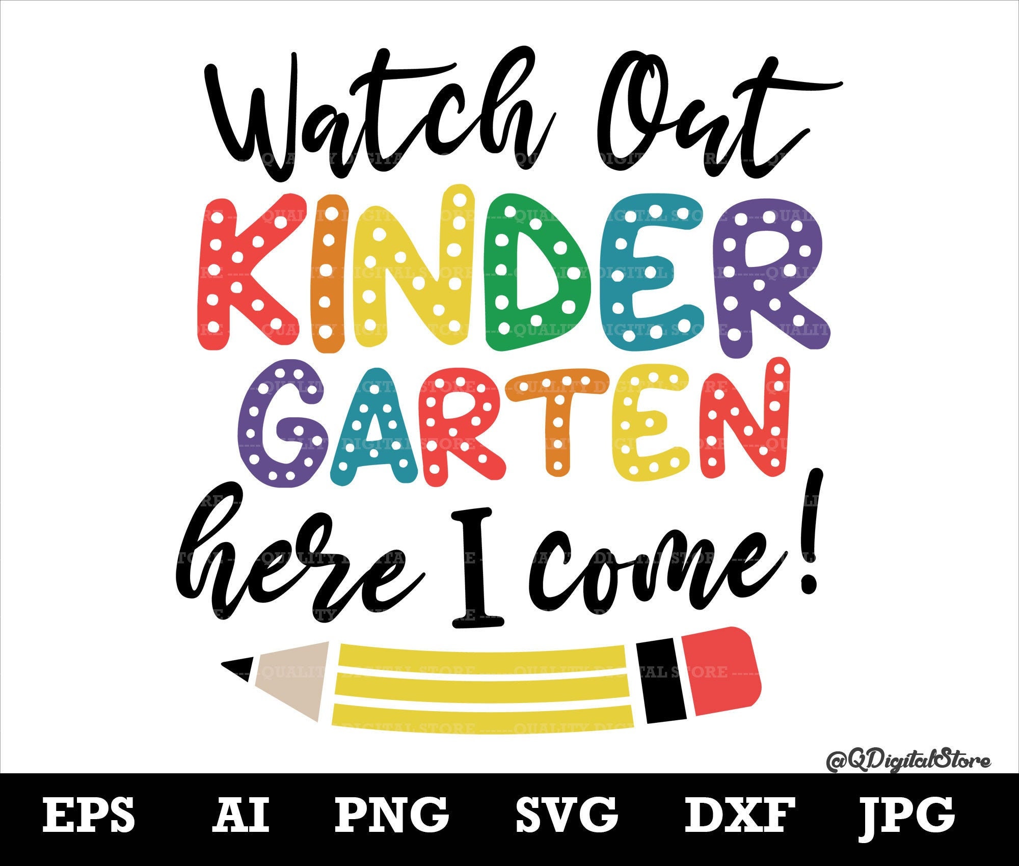 Watch Out Kindergarten Here I Come Svg Kindergarten T-shirt - Etsy