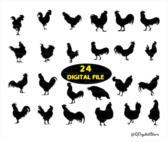 Rooster Svg Bundle Chicken Svg Bundle Rooster Cut File - Etsy