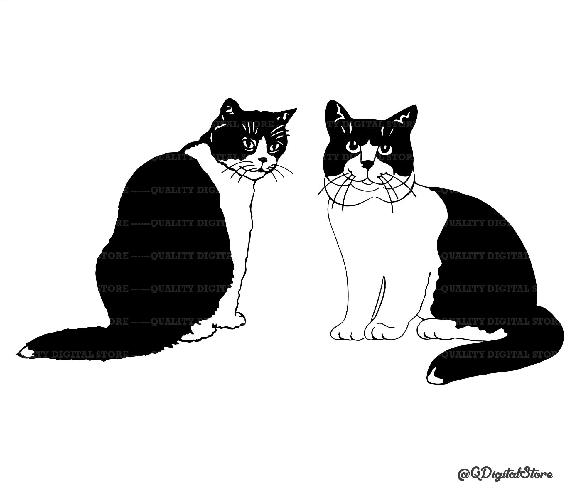 Stop Sign Black And White Clipart Cat