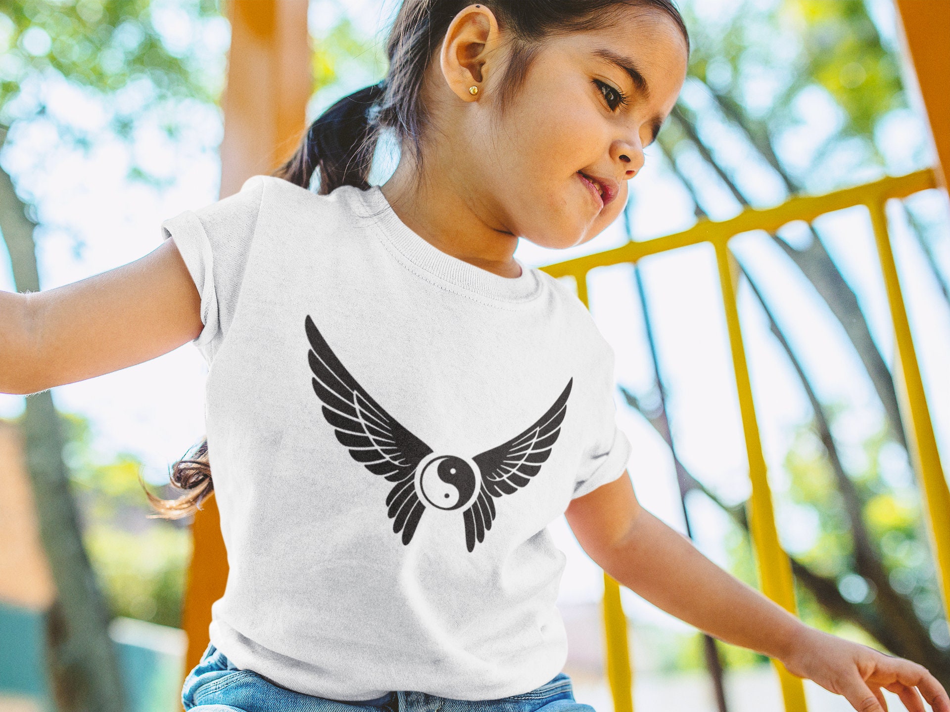 Ying Yang Svg Wings Cut File Ying Yang Cricut Wings | Etsy