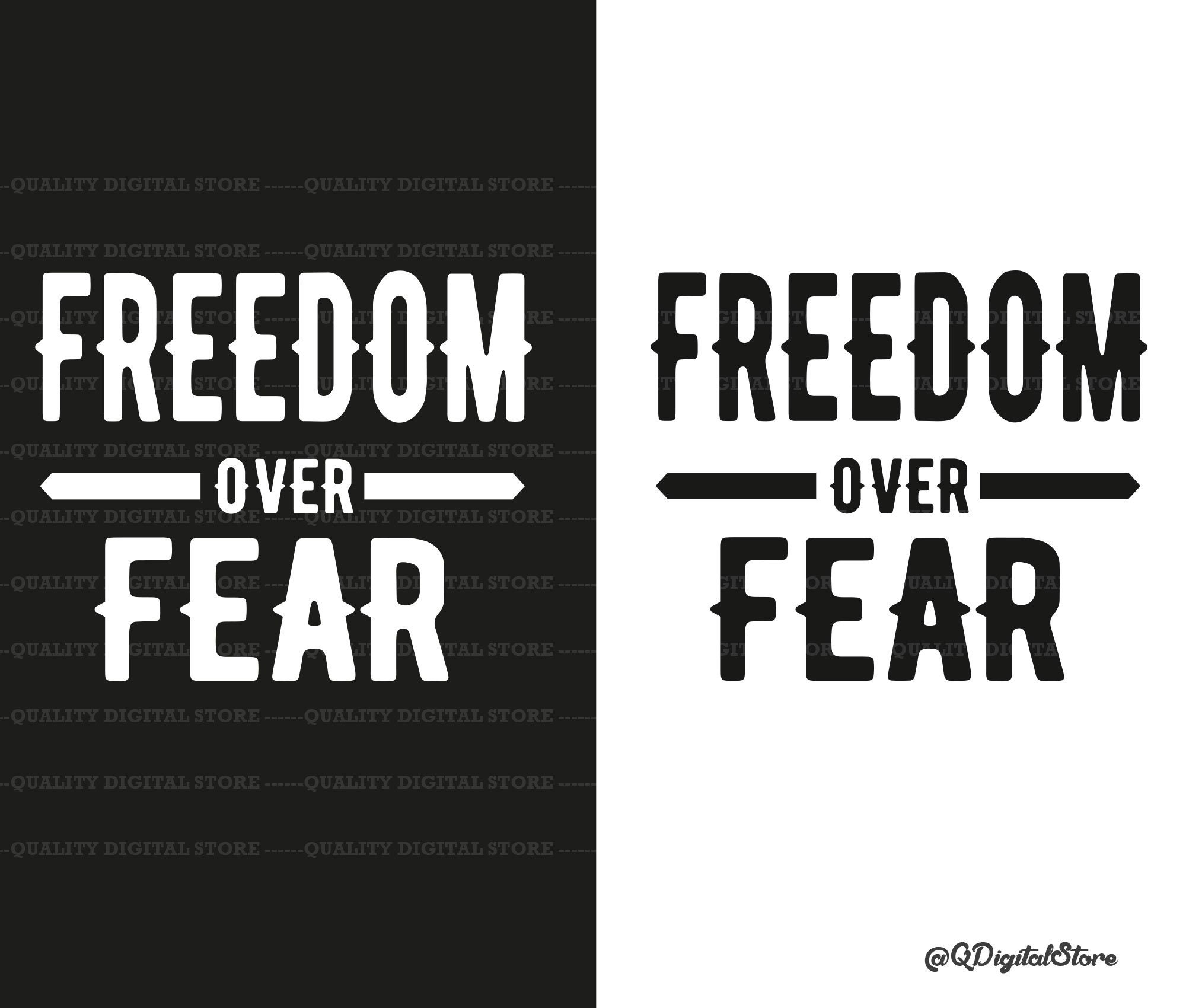 Freedom Over Fear Svg, Freedom Over Fear Cut File, T-shirt Print File ...