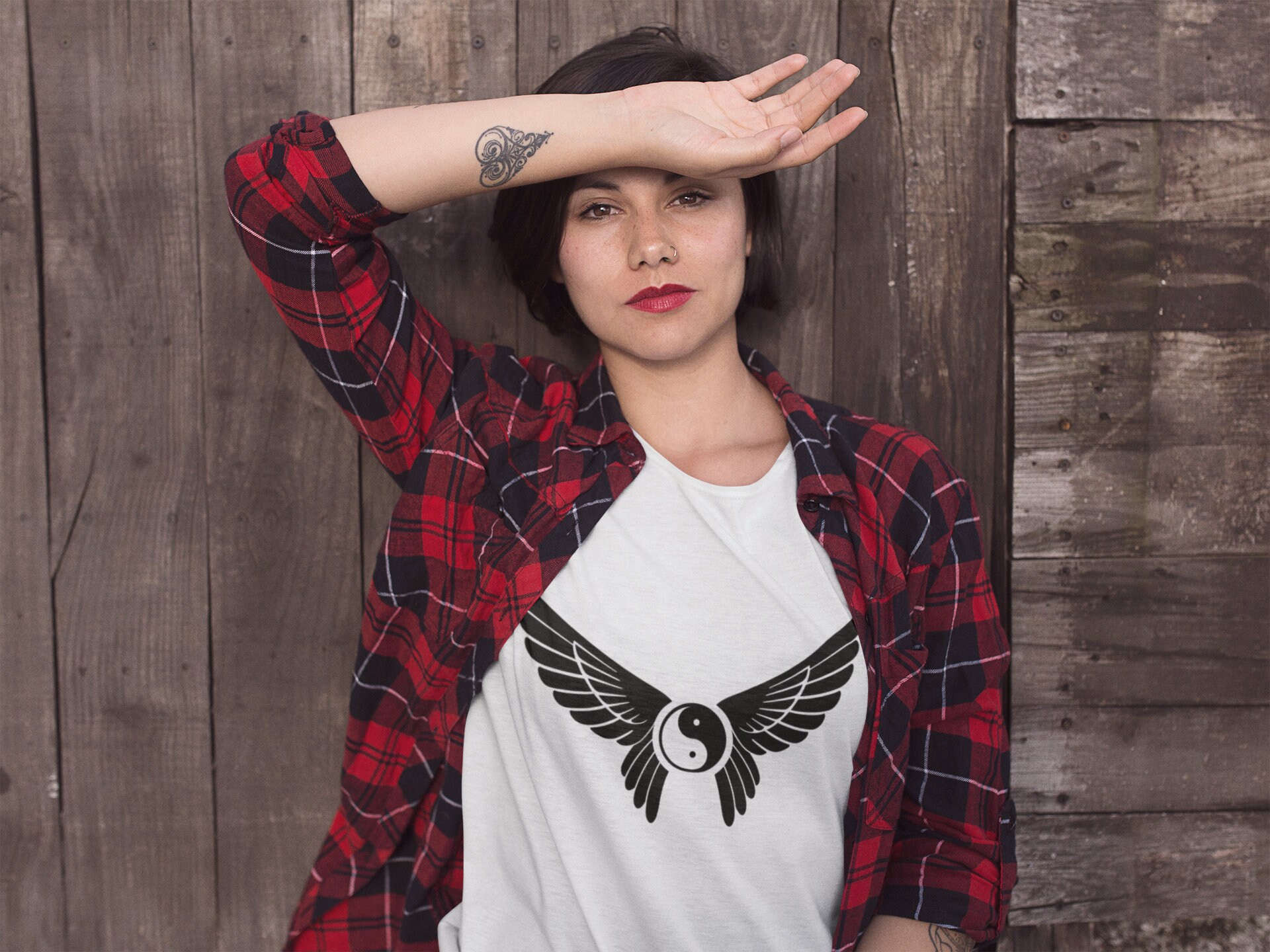 Ying Yang Svg Wings Cut File Ying Yang Cricut Wings | Etsy