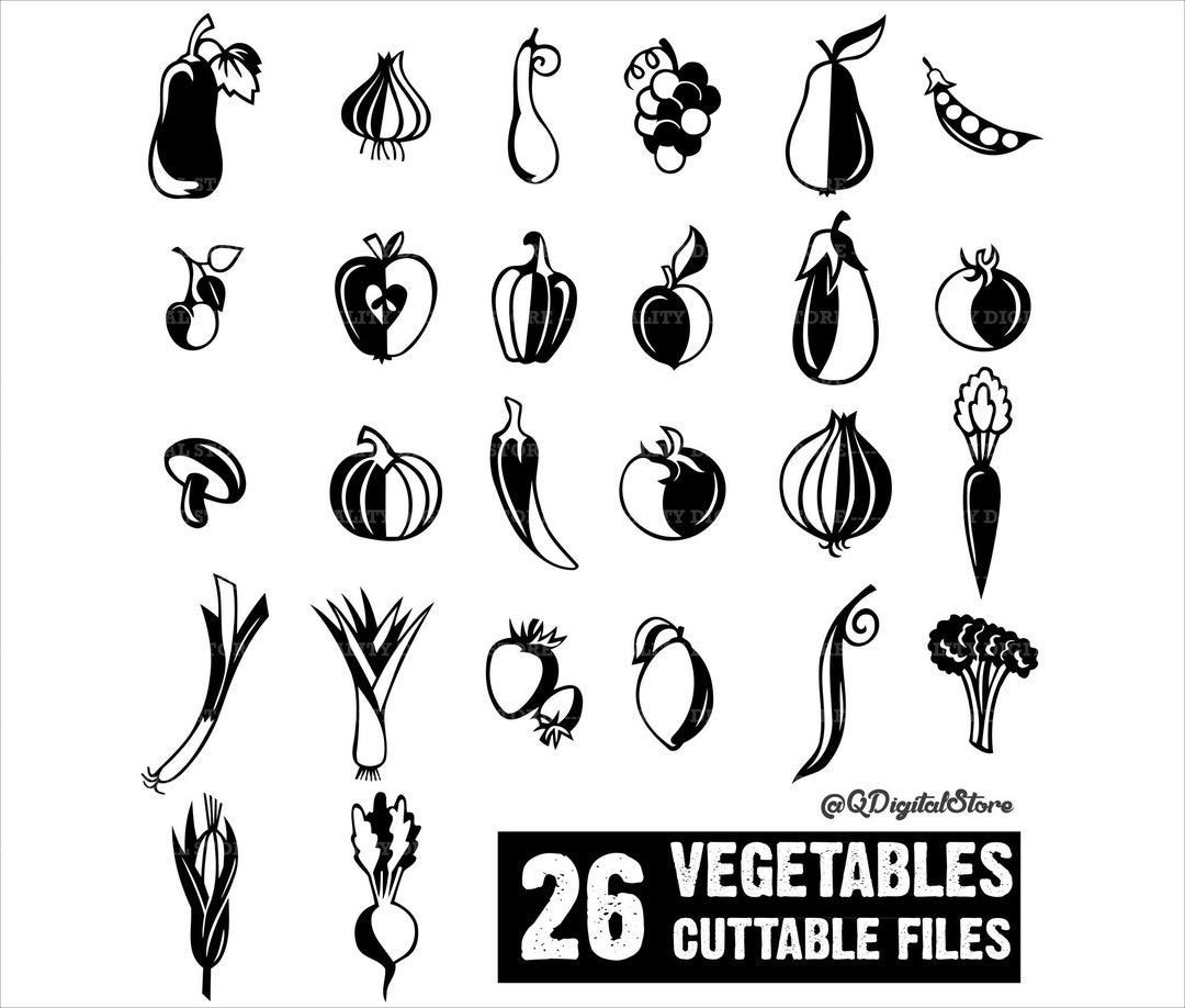 Vegetables Svg Bundle, Vegetables SVG, Clipart, Vegetables Cut Files ...