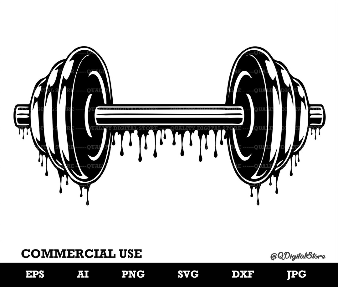 Dumbbell Svg, Cut File, Barbell Svg, Cricut, Clipart, Crossfit Svg, Gym ...