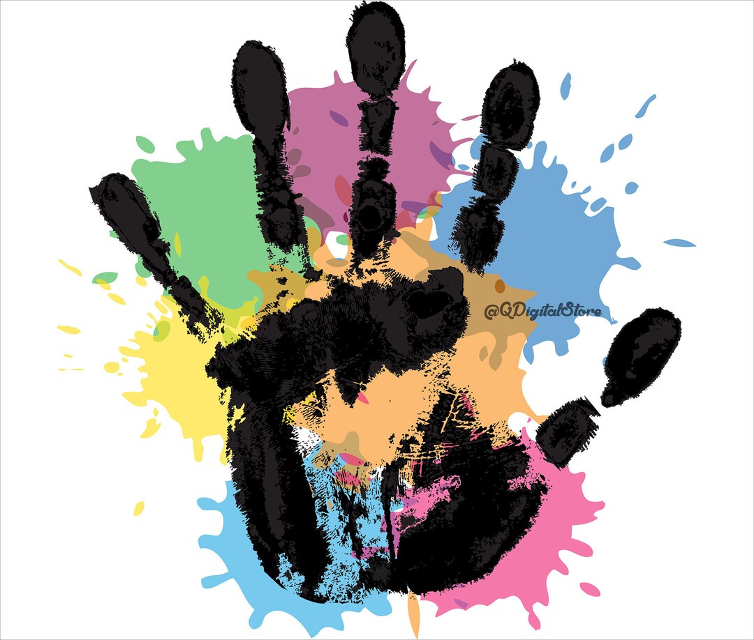 Colorful Handprint - Print Art Vector - Png/eps/svg/ai - Digital ...
