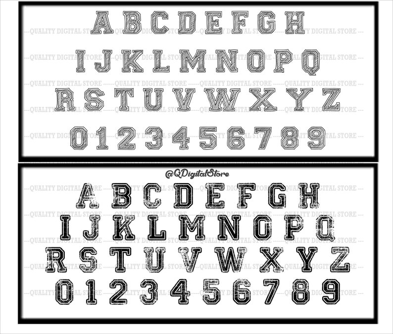 Varsity Font Svg College Font Svg Sports Font Alphabet Svg - Etsy