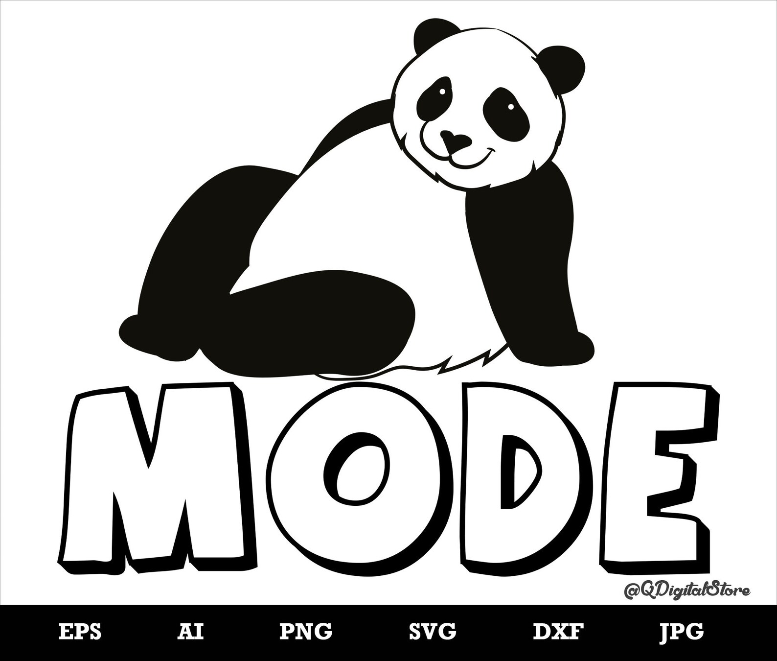 Mode Svg, Panda Svg, Cricut, Cut File, Comic Sign Svg, Silhouette, Heat ...
