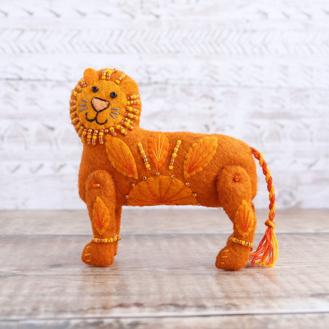 Lionel Poseable Felt Lion Soft Sculpture - Etsy
