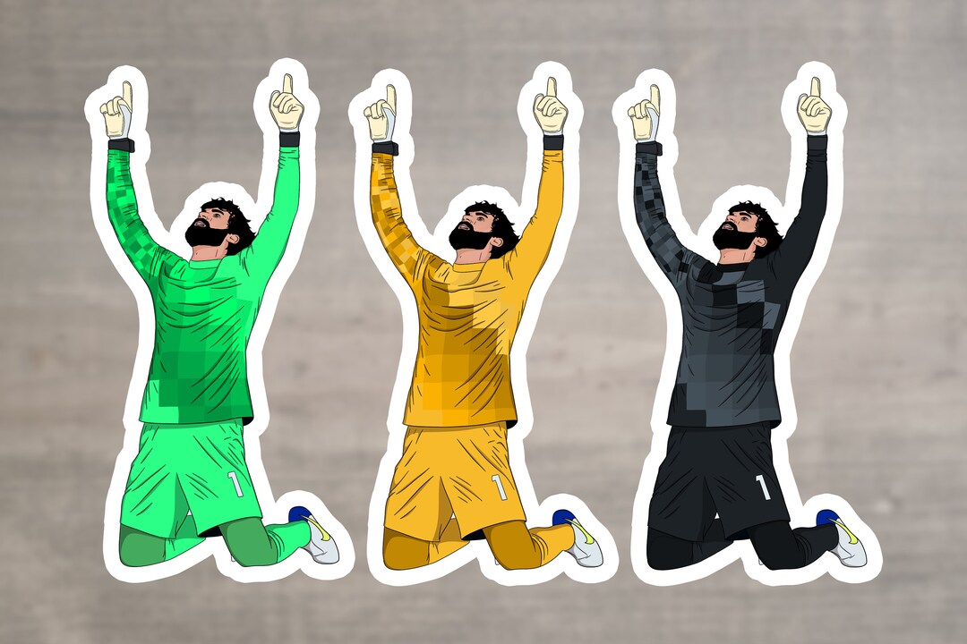 Alisson Becker Prayer Stickers | Green, Black, or Yellow 2021/22 LFC ...
