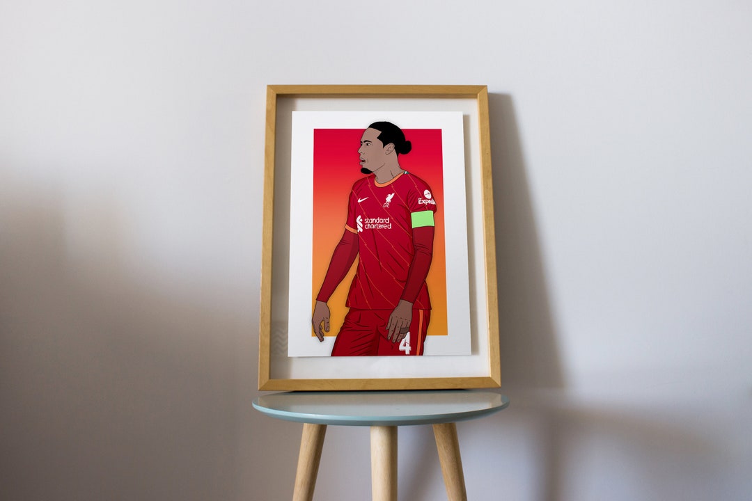 Virgil Van Dijk A4 A5 Art Print Liverpool FC Illustration LFC Poster - Etsy