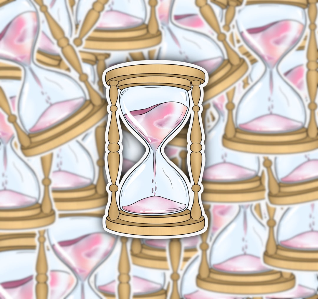 Sunset Hourglass Sticker | Hourglass Vinyl Sticker | Sunset Sticker - Etsy