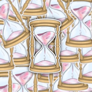 Sunset Hourglass Sticker | Hourglass Vinyl Sticker | Sunset Sticker - Etsy