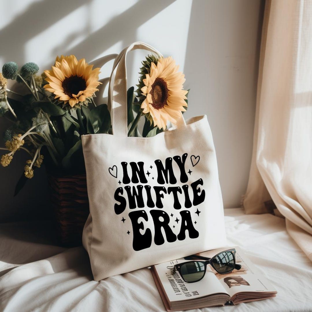 In My Swiftie Era Tote Bag Natural Cotton Taylor Swift Design Tote Bag ...