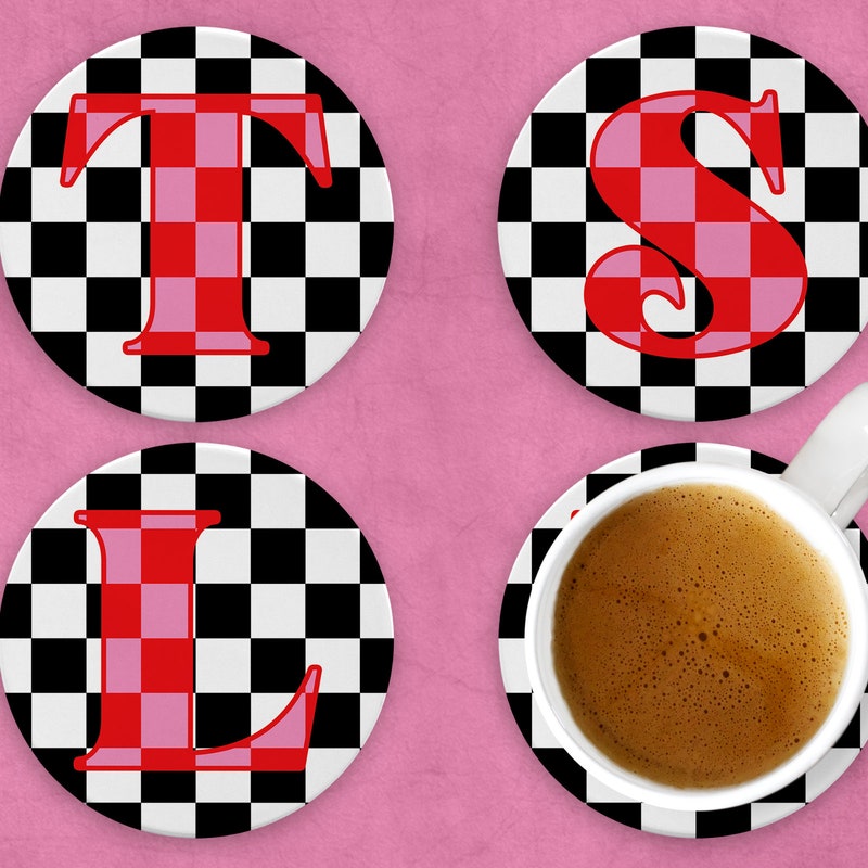 Letter Coaster - Etsy