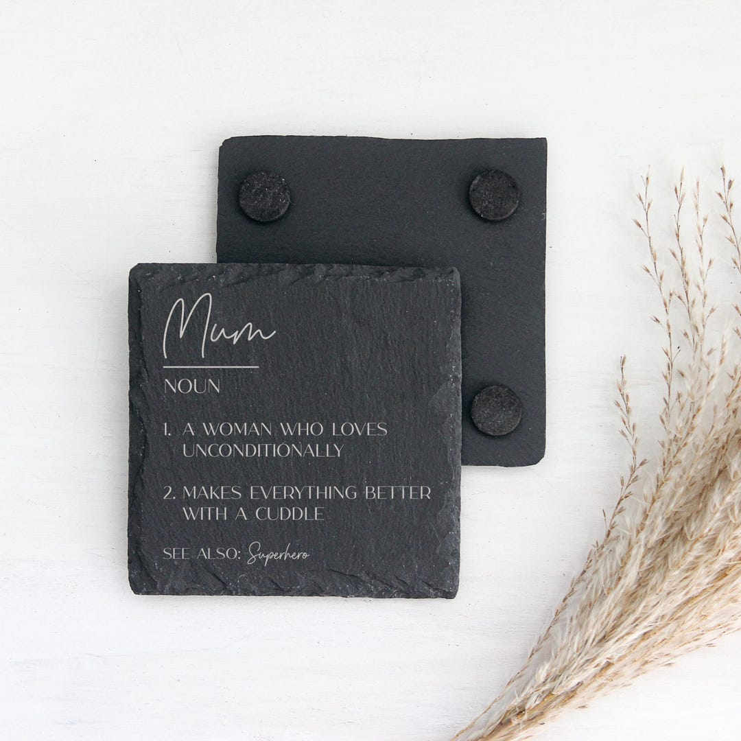 Mug Definition Coaster | Laser Engraved Natural Slate Coaster ...