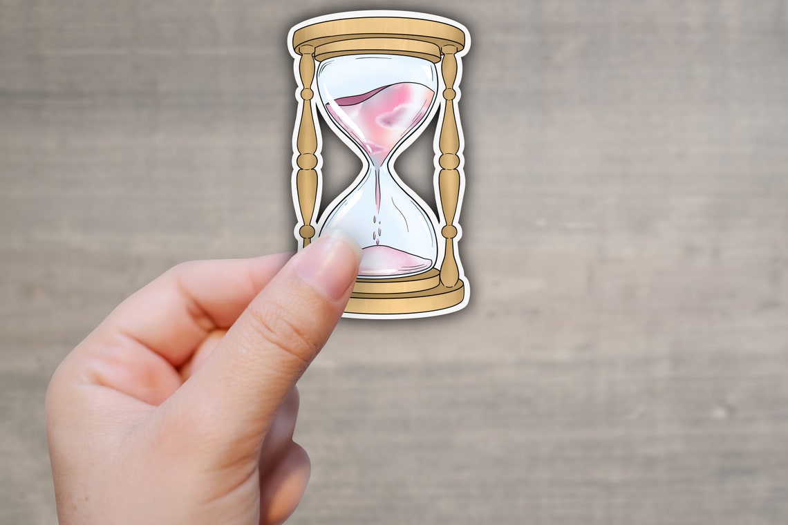 Sunset Hourglass Sticker | Hourglass Vinyl Sticker | Sunset Sticker ...