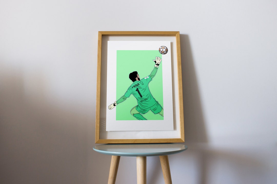 Alisson Becker A4 A5 Art Print | Alisson Goalkeeper Liverpool FC ...