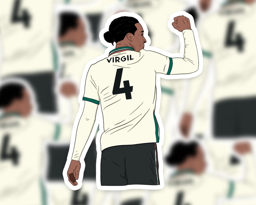 Virgil Van Dijk Ecru Collection Sticker | Virgil LFC Sticker | VVD ...