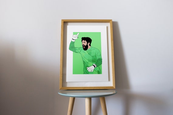 Alisson Becker Celebration Art Print Alisson LFC A4 A5 Print | Etsy Canada