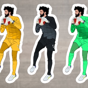 Alisson Becker Stickers Green Black Yellow 2021/22 Kit Alisson Becker ...