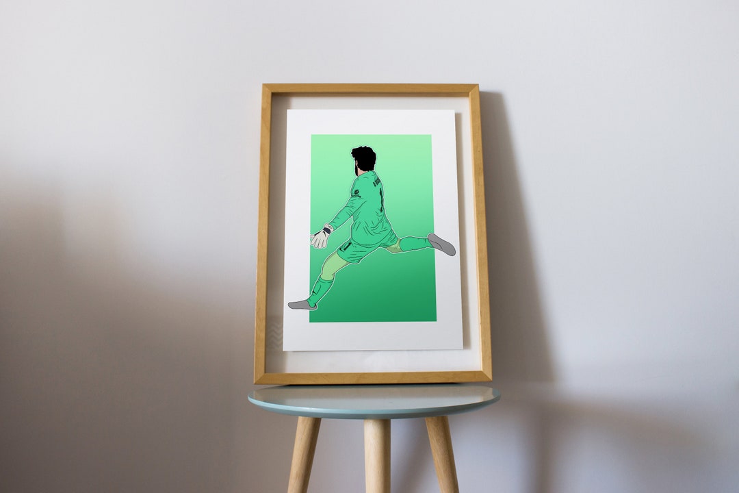 Alisson Becker A4 A5 A6 Art Print | Alisson Goalkeeper Liverpool FC ...