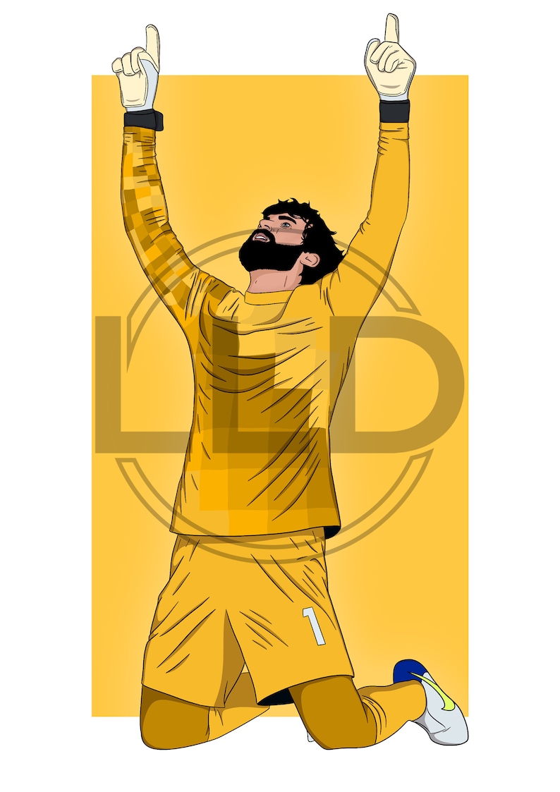 Alisson Becker A4 A5 A6 Art Print Alisson Goalkeeper - Etsy
