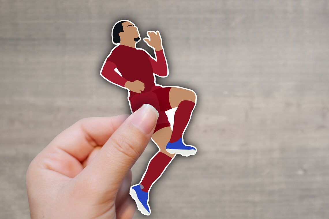 Virgil van Dijk Sticker Liverpool FC Vinyl Sticker VVD | Etsy