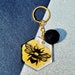 Black Gold Bee Hexagon Keychain Hand Painted Gold Keychain Hexagon ...