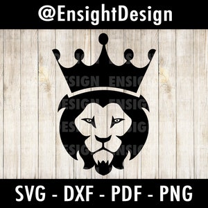 Lion SVG Lion With Crown Svg Lion Svg File for Cricut Lion - Etsy