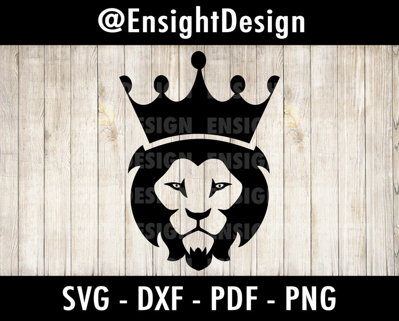 Lion SVG Lion With Crown Svg Lion Svg File for Cricut Lion - Etsy