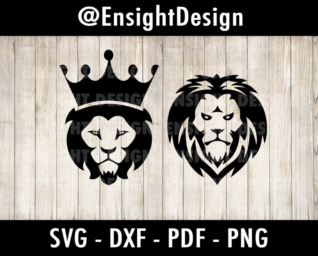 Lion SVG, Lion With Crown Svg, Lion Svg File for Cricut, Lion Svg ...