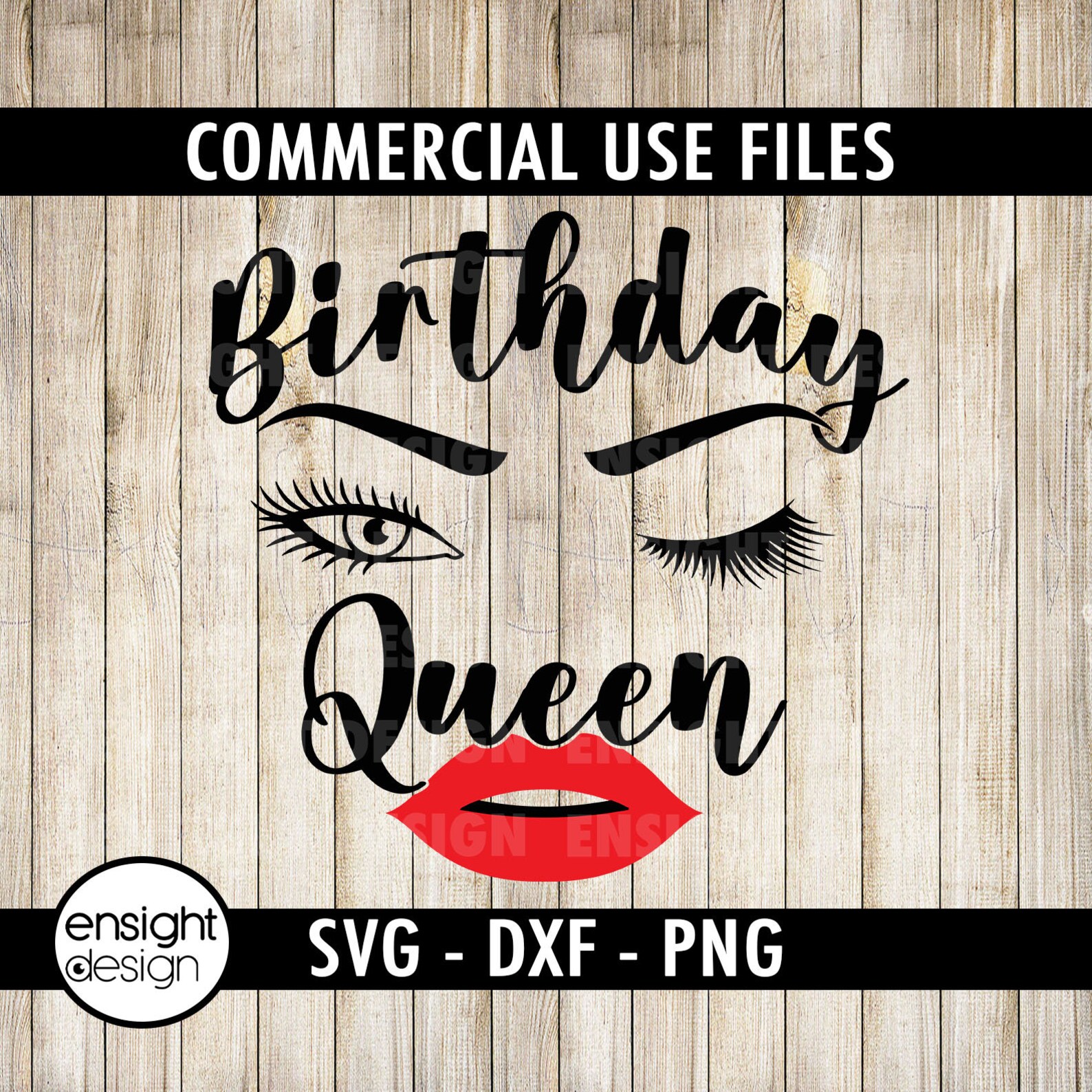 Birthday Queen Svg Lips Eyes Eyelashes Eyebrows Birthday | Etsy