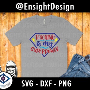 Teaching is My Superpower Svg Teacher Svg - Etsy