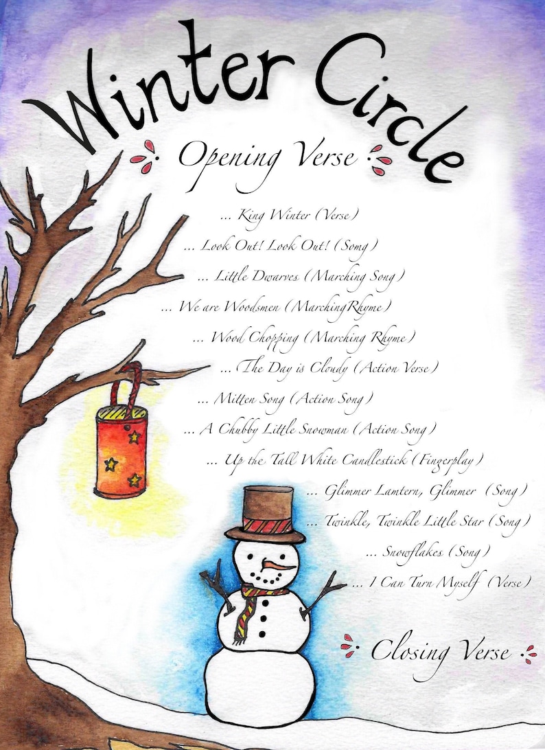 Winter Circle Time Complete - Includes a PDF File With Song Lyrics ...