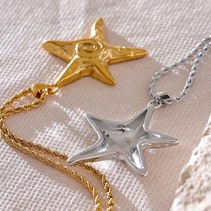 Starfish Pendant Necklace 18K Gold Plated Perfect for Her Elegant ...