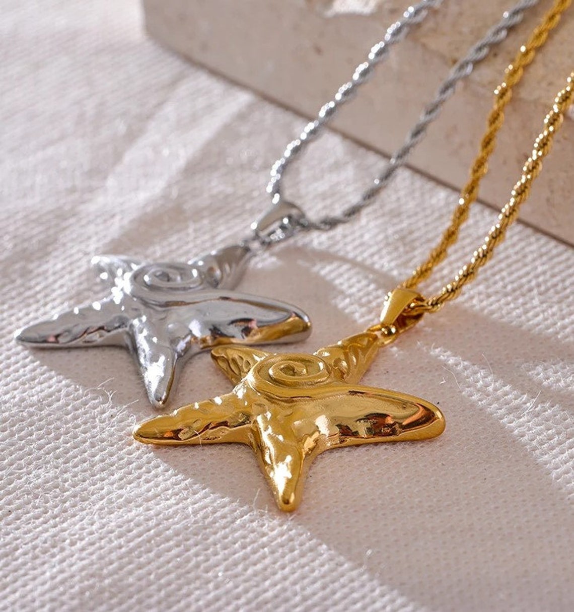 Starfish Pendant Necklace 18K Gold Plated Perfect for Her Elegant ...