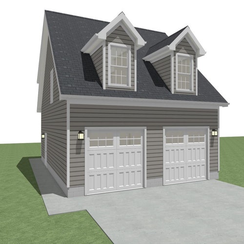 22x24 Detached Garage With Studio Apartment PDF Plan Model - Etsy