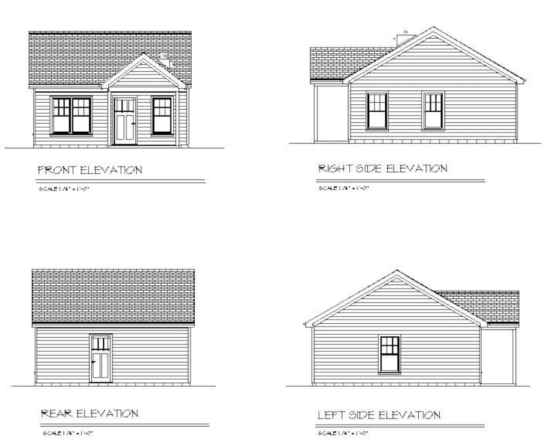 22x24 Guest House Plan Tiny House Plan In Law Apartment | Etsy