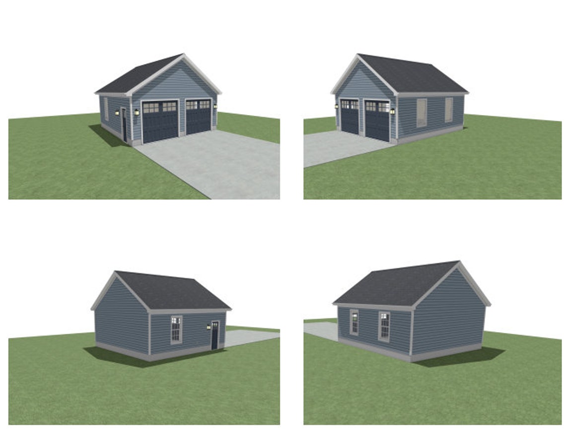 22x24 Detached Garage - Two Car - Etsy