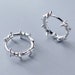 Barbed Wire Hoops in Sterling Silver 925, Gothic Hoops, Punk Jewellery ...