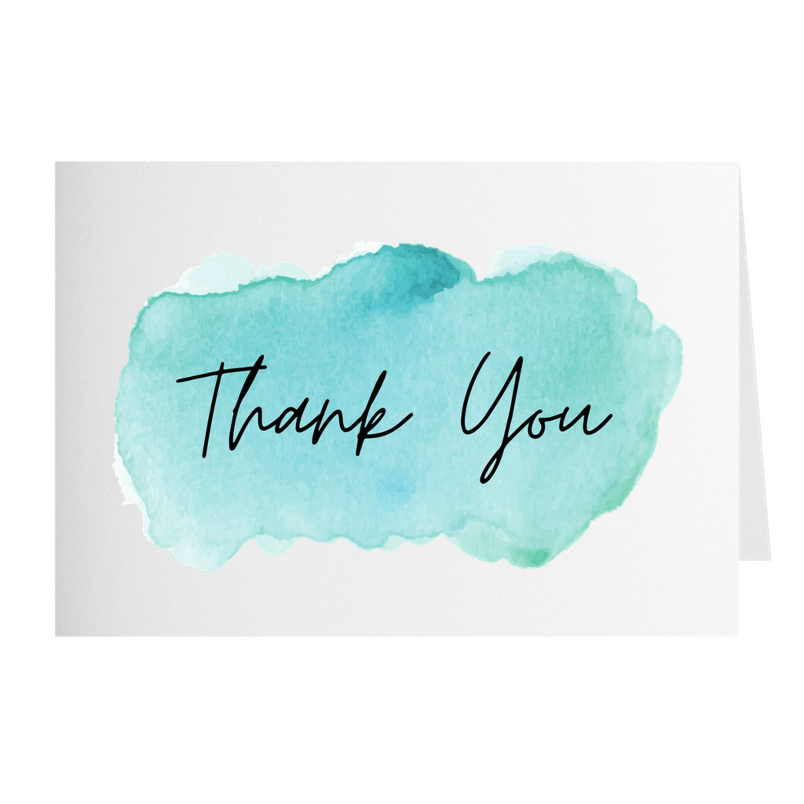 Thank You Card Green Watermark Pack Of 10 Cards | Etsy