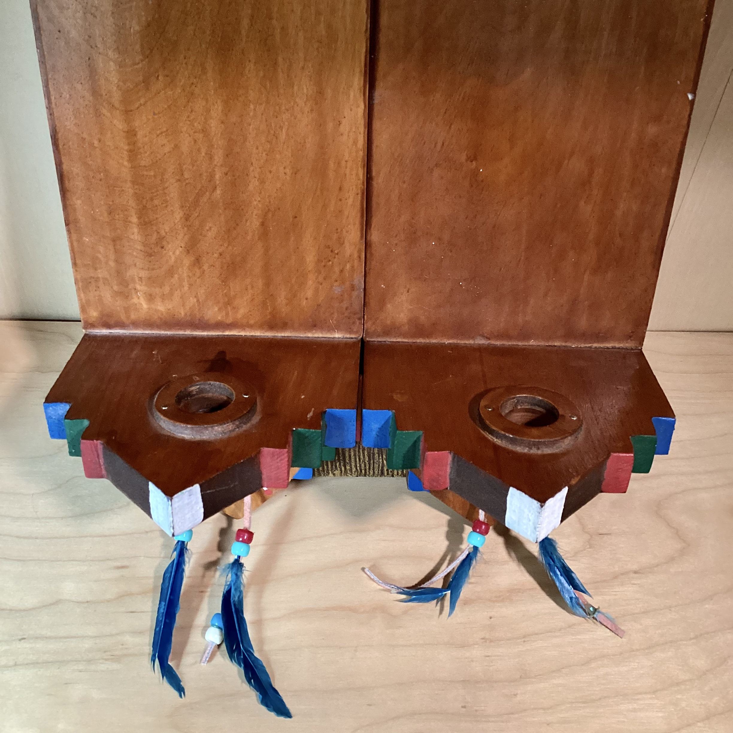 Wall Candle Holders With Native American Motiff Set of 2 - Etsy